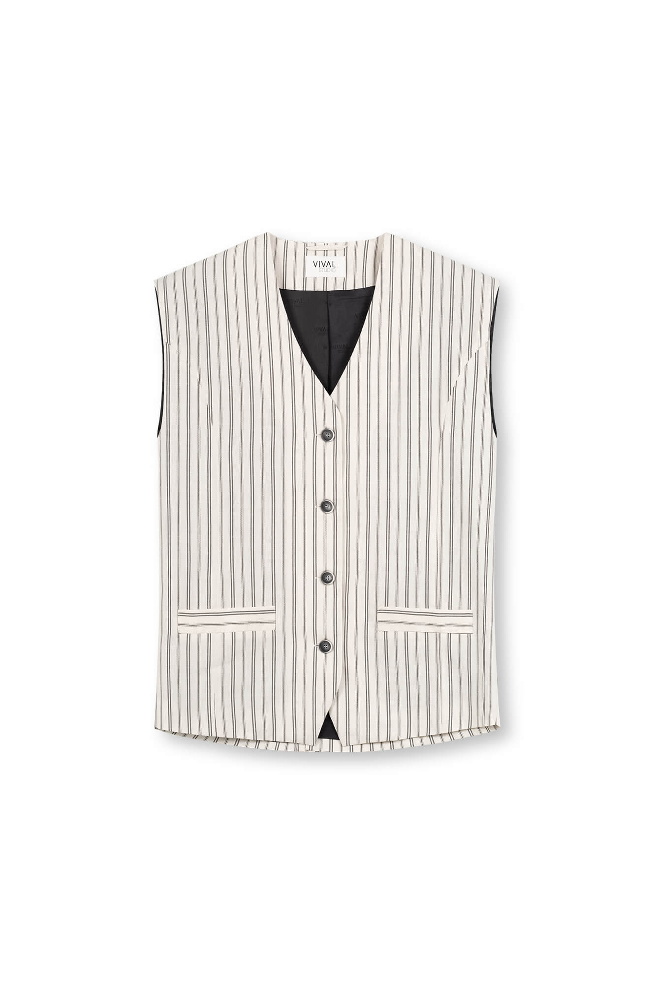 Weste Edda (Creme / Schwarz)